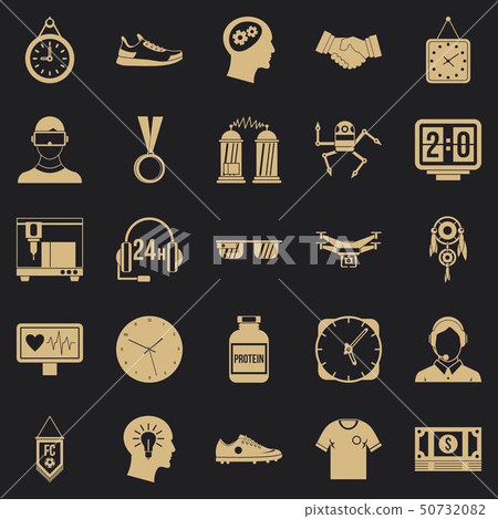 Ticker icons set, simple style - Stock Illustration [50732082] - PIXTA