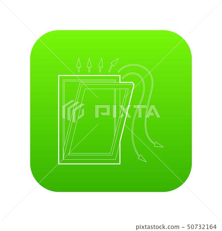 Window ventilation icon green vector - Stock Illustration [50732164 ...