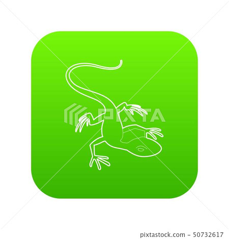 Little lizard icon green vector - Stock Illustration [50732617] - PIXTA