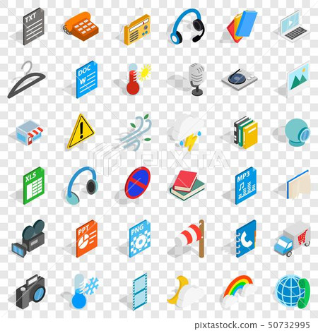 App icons set, isometric style - Stock Illustration [50732995] - PIXTA