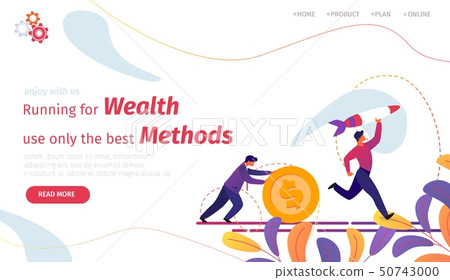 Running for Wealth Use Only the Beast Methods - Stock Illustration ...