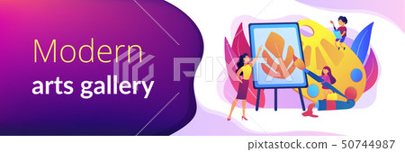 Art studio concept banner header. - Stock Illustration [50744987] - PIXTA