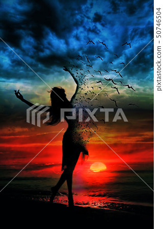 Become a bird - Stock Illustration [50746504] - PIXTA