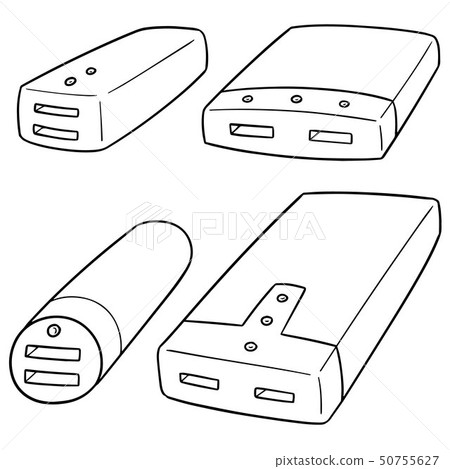 vector set of power bank - Stock Illustration [50755627] - PIXTA