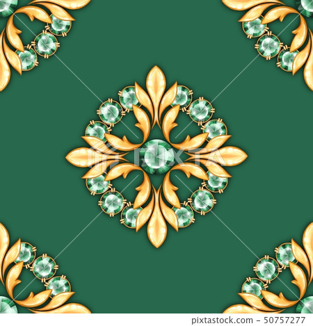 Jewelry background. Seamless pattern with round... - Stock Illustration ...