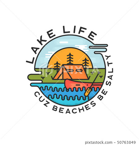 Lake Life Logo Design. Modern Liquid Dynamic... - Stock Illustration ...