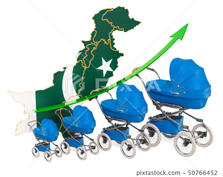 Growing birth rate in Pakistan, concept. - Stock Illustration [50766452 ...