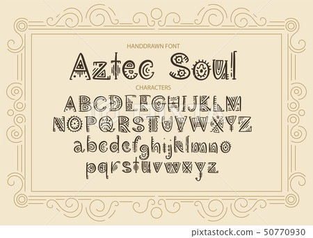 Tribal Aztec Alphabet. Vector. - Stock Illustration [50770930] - PIXTA