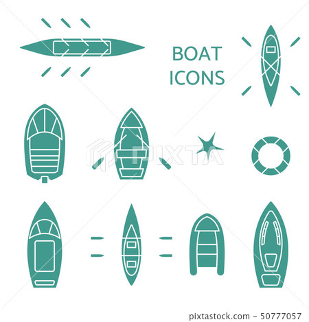 Boat icons set. - Stock Illustration [50777057] - PIXTA