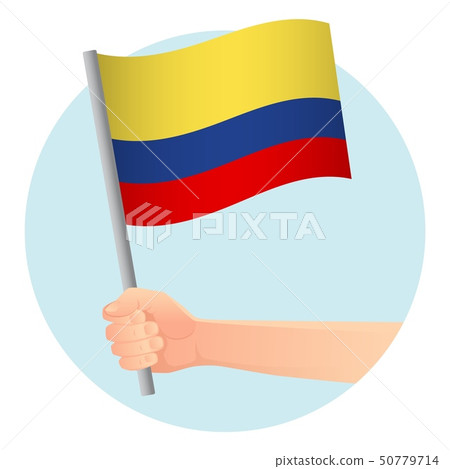 Colombia flag in hand - Stock Illustration [50779714] - PIXTA