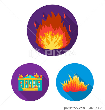 Isolated object of fire and flame icon.... - Stock Illustration ...