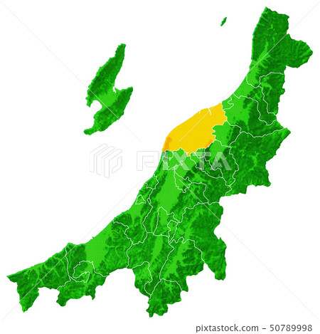 Niigata Prefecture and Niigata City Map - Stock Illustration [50789998 ...
