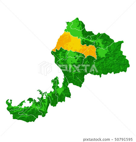 Fukui Prefecture and Fukui City Map - Stock Illustration [50791595] - PIXTA