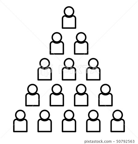 People pyramid icon black color illustration flat - Stock Illustration ...