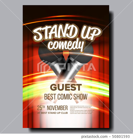 Advertising Poster Of Comedy Show In Club Vector - Stock Illustration ...