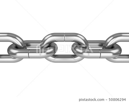 3D rendering Chain on white background - Stock Illustration [50806294 ...