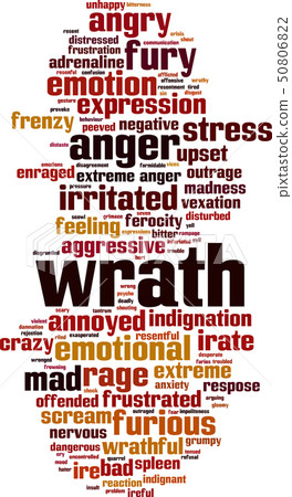 Wrath word cloud - Stock Illustration [50806822] - PIXTA