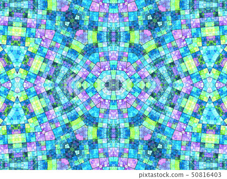 Bright background with mosaic pattern - Stock Illustration [50816403 ...