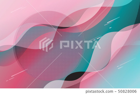 EDM Colorful Wave and circle polka dot abstract - Stock Illustration ...