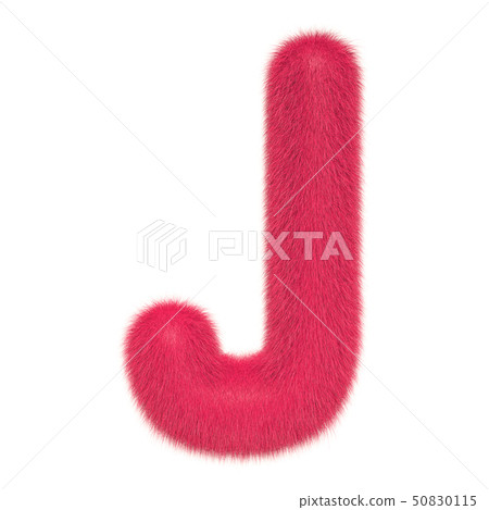 Colored, fluffy, hairy letter J. 3D rendering - Stock Illustration ...