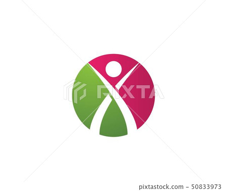 Health people Human character logo sign - Stock Illustration [50833973 ...