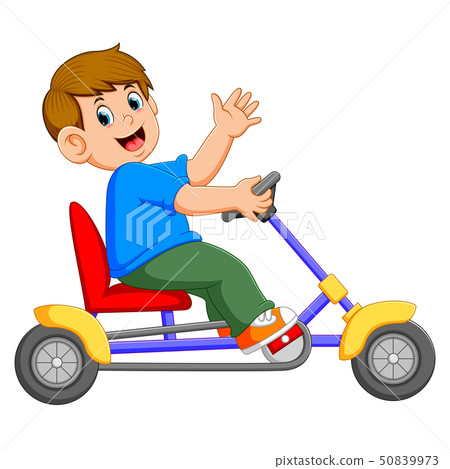 boy, cycle, sitting - Stock Illustration [50839973] - PIXTA