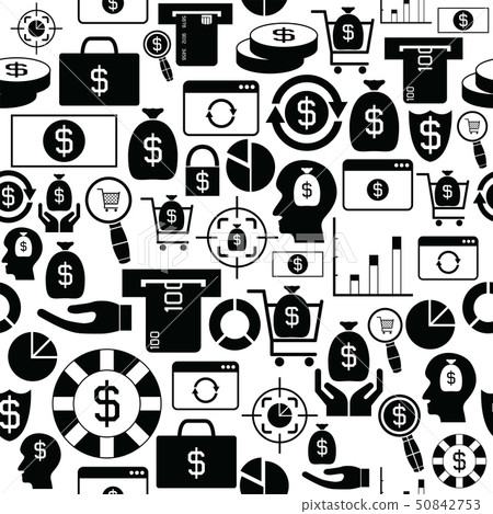 economy seamless pattern background icon. - Stock Illustration ...
