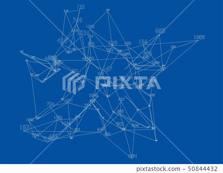 Abstract word cloud Outline. Vector - Stock Illustration [50844432] - PIXTA
