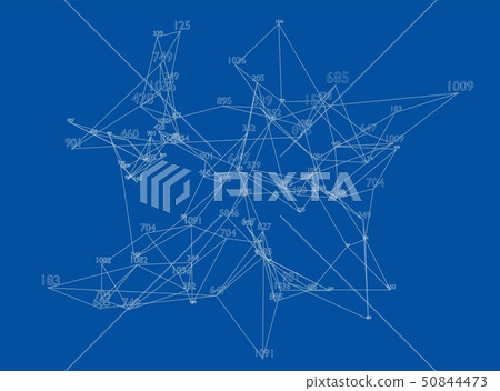 Abstract word cloud Outline. Vector - Stock Illustration [50844473] - PIXTA