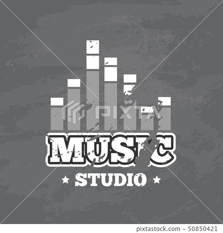 Retro sound record studio vector logo, badge - Stock Illustration ...