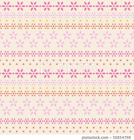 seamless floral lace graphic line - Stock Illustration [50854798] - PIXTA