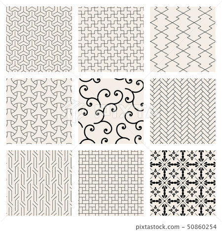 Geometric pattern set - Stock Illustration [50860254] - PIXTA