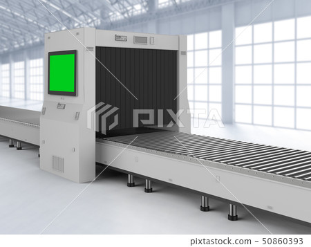 Scanner machine with conveyor belt - Stock Illustration [50860393] - PIXTA
