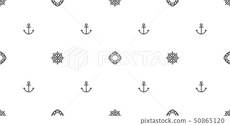 Anchor seamless pattern vector boat helm swimming - Stock Illustration ...