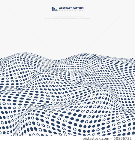 Abstract blue dot technology mesh decoration wavy - Stock Illustration ...