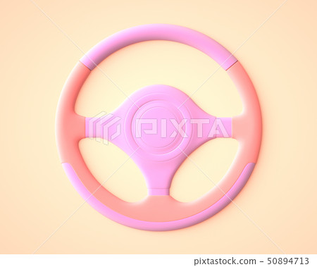 Pink car steering wheel - Stock Illustration [50894713] - PIXTA