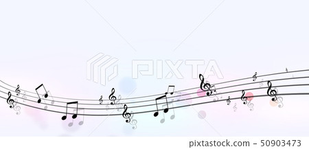 music notes banner - Stock Illustration [50903473] - PIXTA