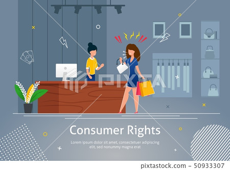 Angry Customer Shouting at Shop Assistant Banner. - Stock Illustration ...