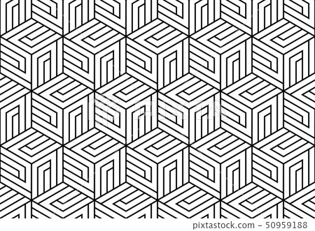 Abstract geometric pattern with stripes, lines. - Stock Illustration ...