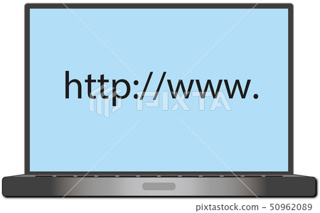 Illustration material Laptop and URL - Stock Illustration [50962089 ...