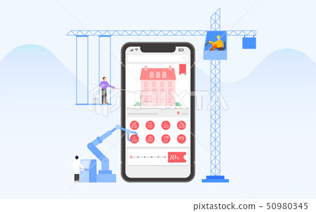 Mobile application development and design... - Stock Illustration ...
