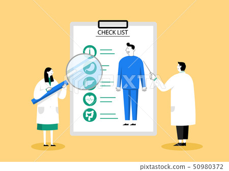 Medical check-up, health care concept vector... - Stock Illustration ...