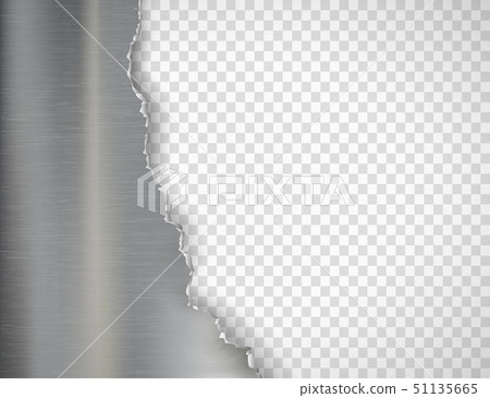 Torn metal plate. Isolated on a transparent - Stock Illustration ...