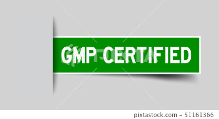 Label square green sticker in word GMP - Stock Illustration [51161366 ...