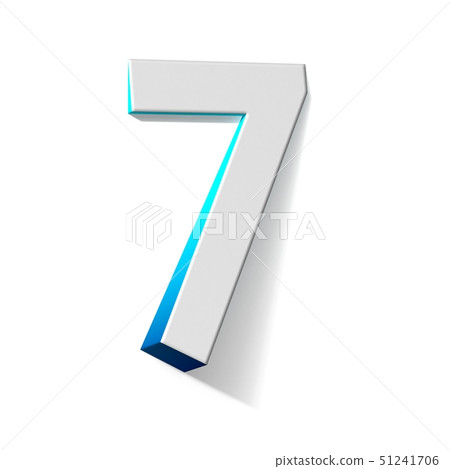 Blue gradient number 7 SEVEN 3D - Stock Illustration [51241706] - PIXTA