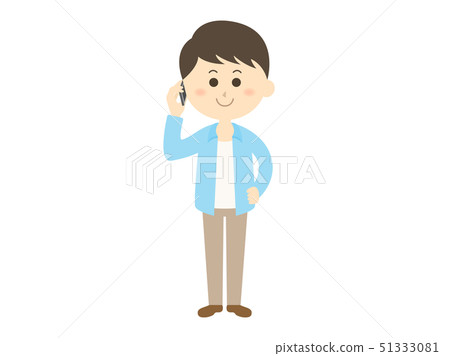 A phone caller - Stock Illustration [51333081] - PIXTA