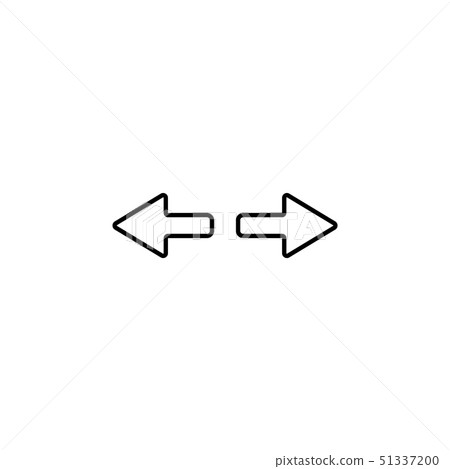 arrow to left and right line icon - Stock Illustration [51337200] - PIXTA