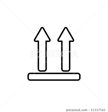 line icon of Side Up sign (symbol) - Stock Illustration [51337583] - PIXTA