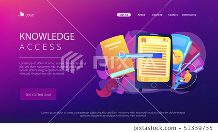 Ebook concept landing page. - Stock Illustration [51339735] - PIXTA