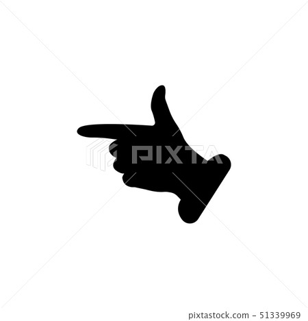 hand cursor icon. Vector black on white background - Stock Illustration ...
